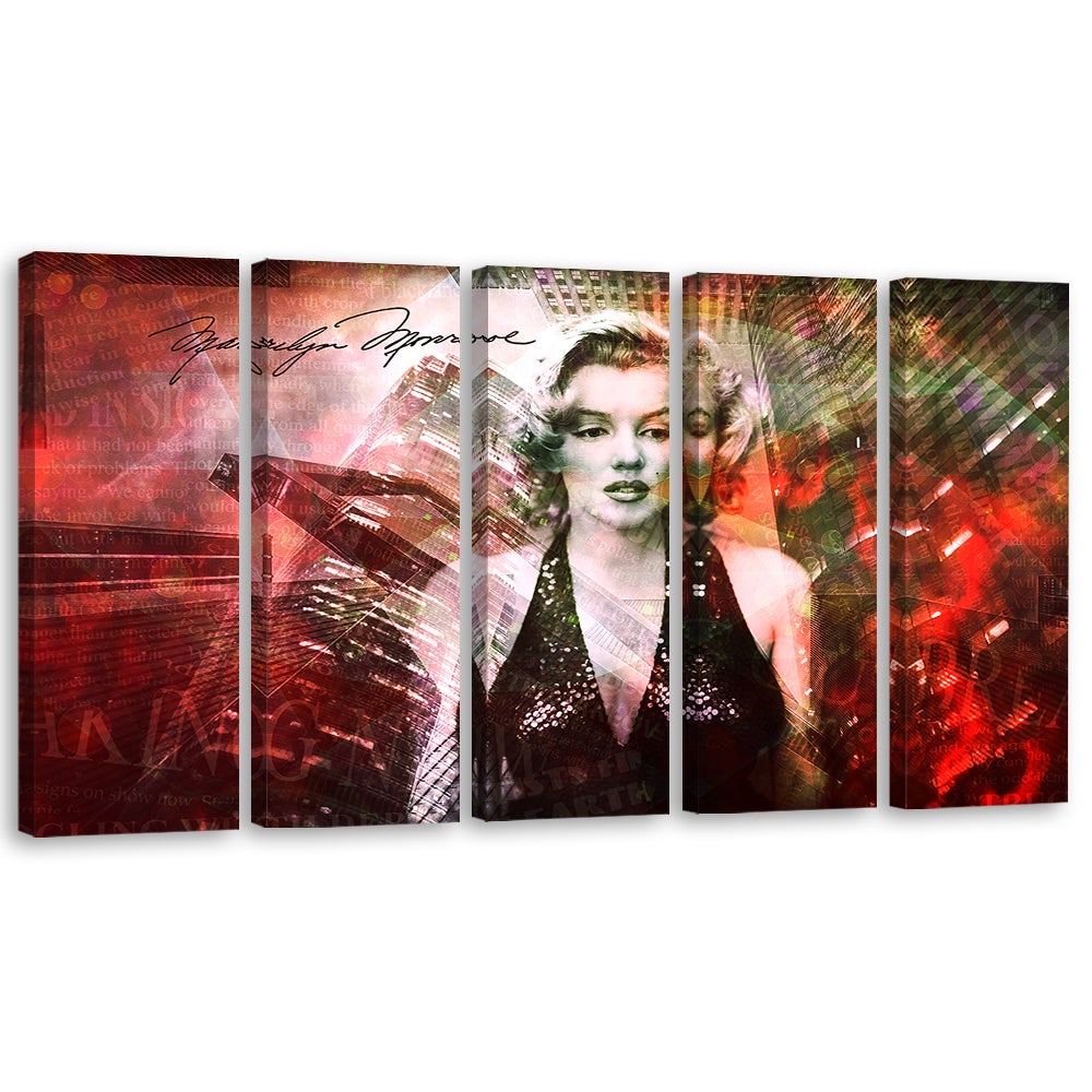 Tableau sur toile en 5 parties, Marilyn Monroe 150x100 | Leroy Merlin