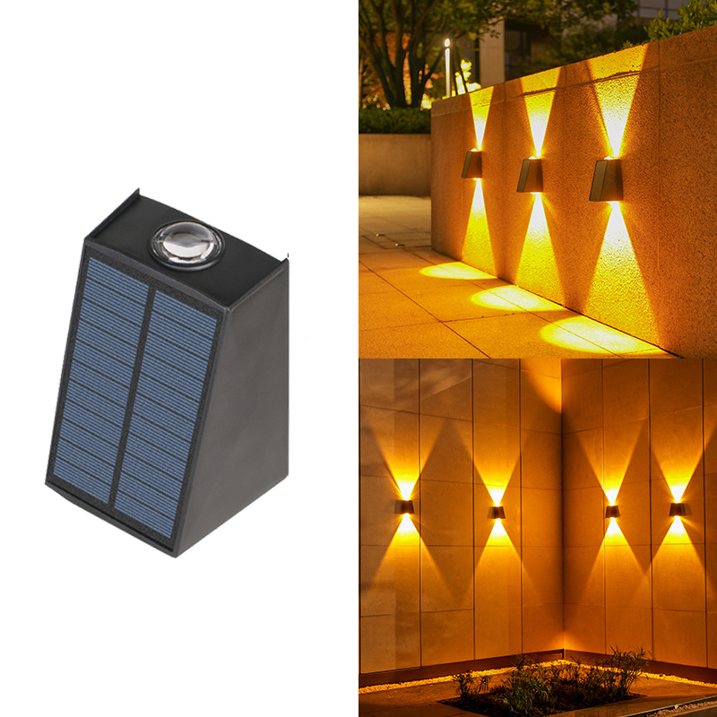 Lampes solaires LED d'extérieur, appliques murales étanches, décoration de jardin, éclairage ...