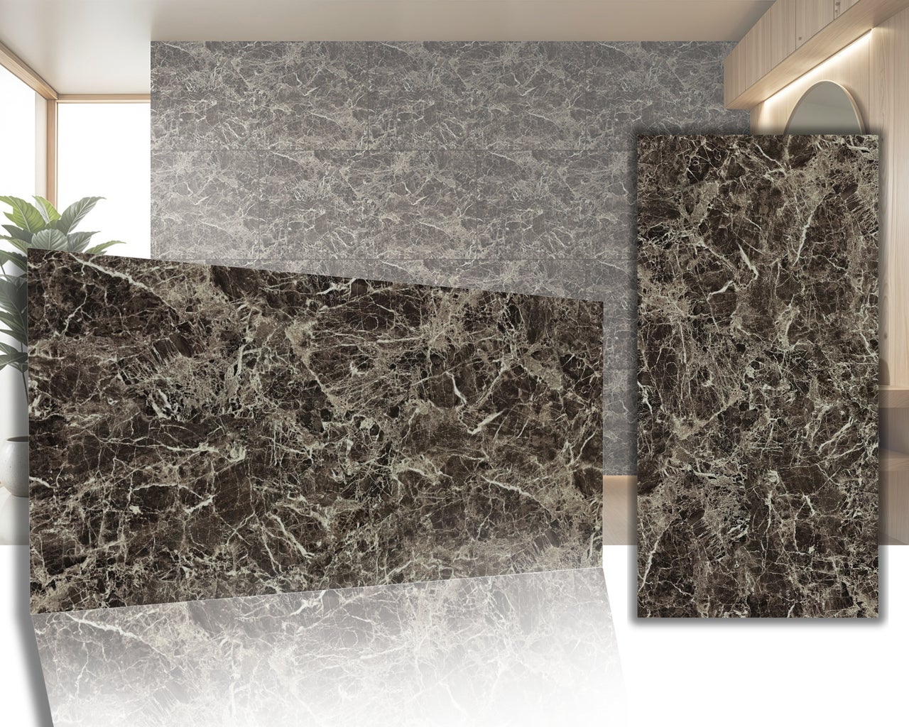 Panneau mural effet marbre – Revêtement PVC 120x60 cm | 2,5 mm ...
