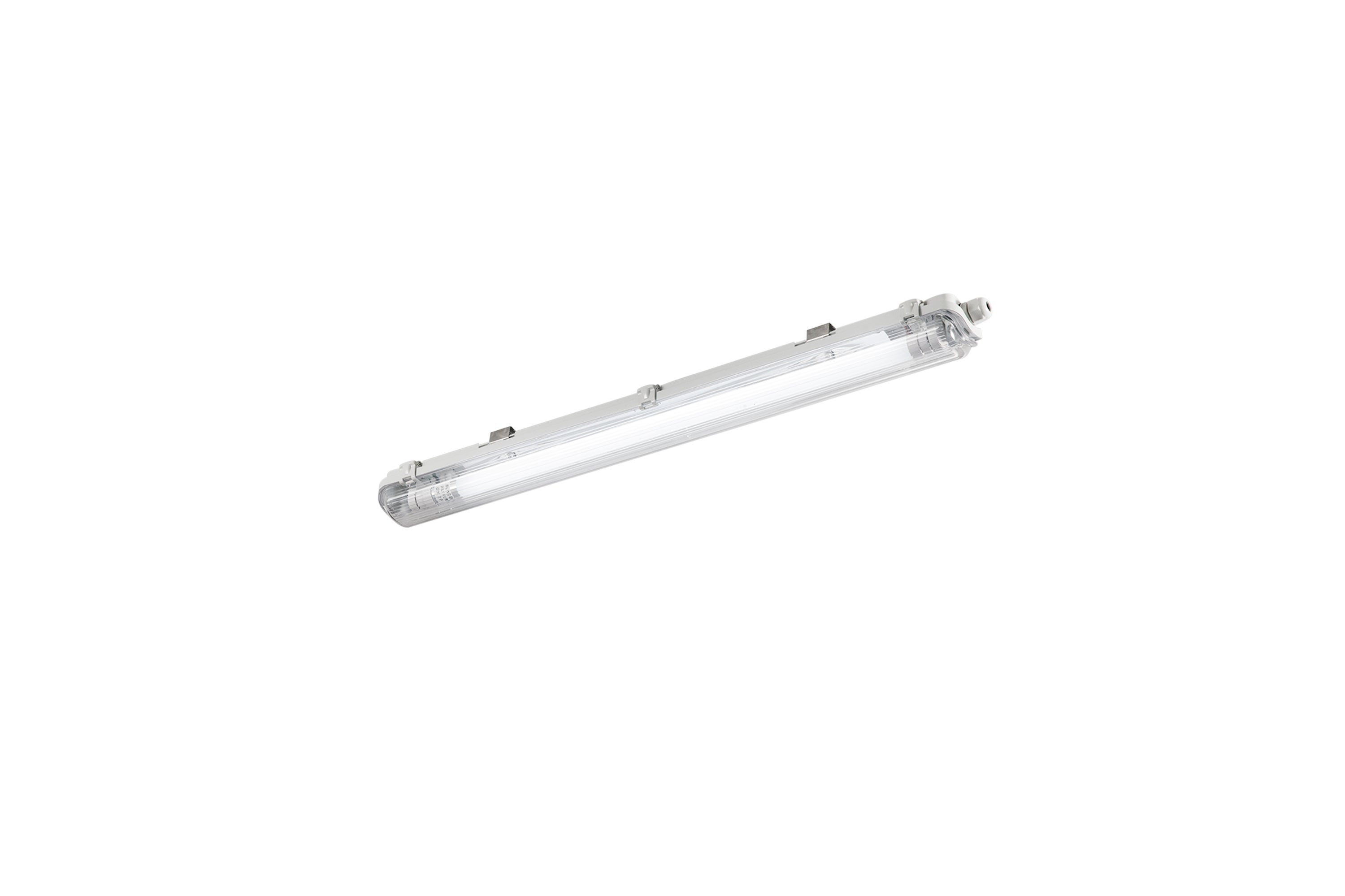 Plafón estanco ATLANTIC para tubos LED de doble lámpara PC+PC. | Leroy ...