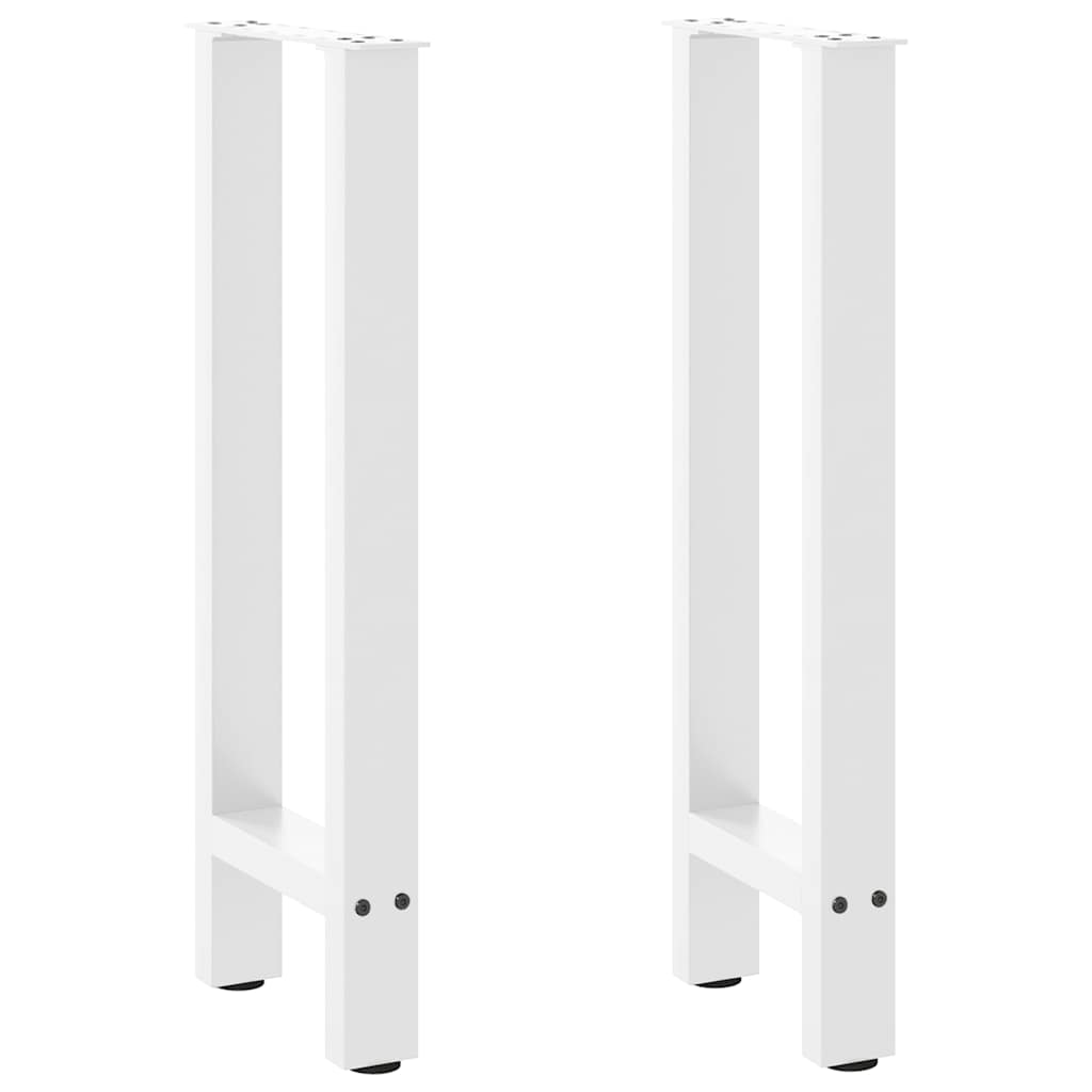 Maison Exclusive - Pieds de table console Blanc 2 pièces 28 x (72-73 ...