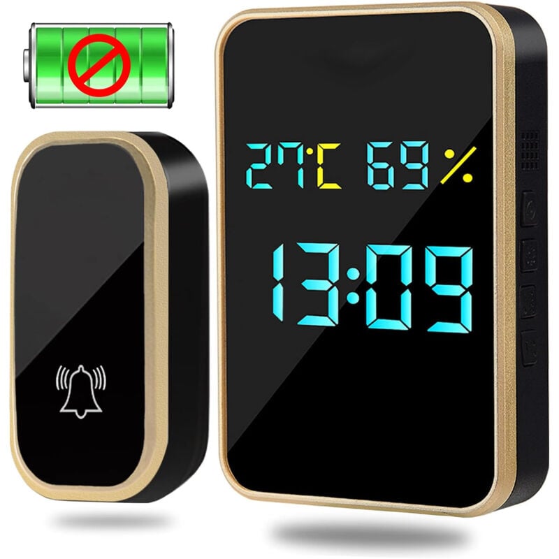 Timbre inalámbrico para exterior con activación automática (no necesita ...