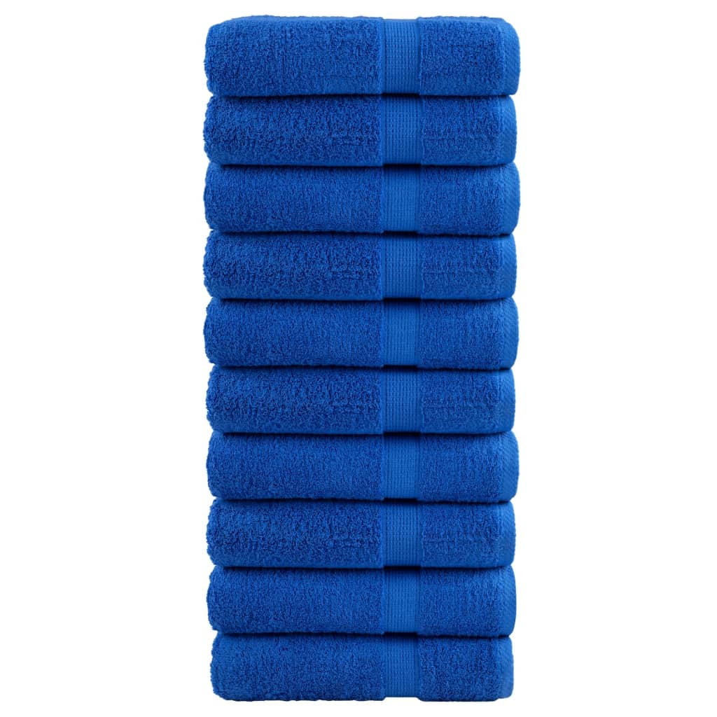 Serviettes de bain de qualité supérieure SOLUND 10 pcs bleu vidaXL ...
