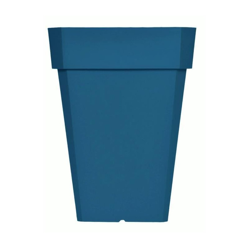 Bac a fleurs carré RIVIERA SOLEILLA - Plastique - Hauteur 53 cm - Bleu ...