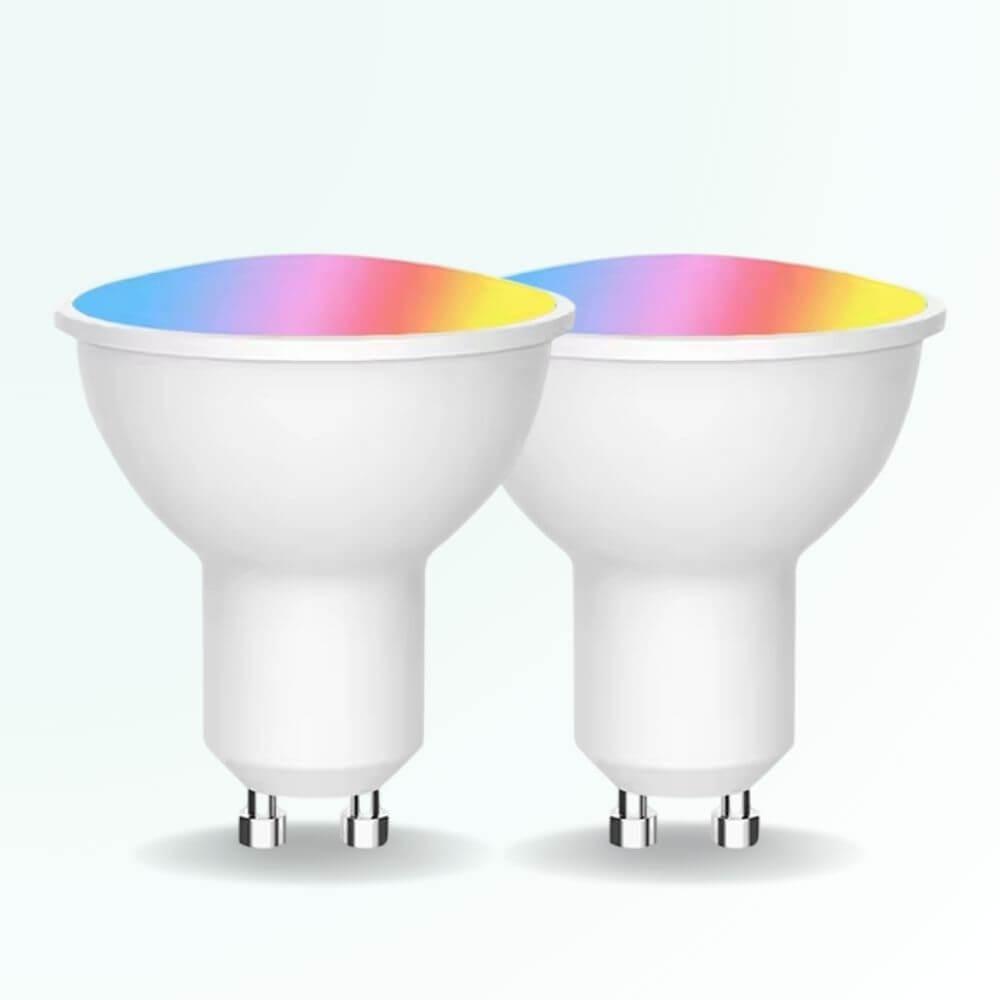 Pack 2 ampoules spot connecté led gu10 wifi - 5w - rgbw | Leroy Merlin
