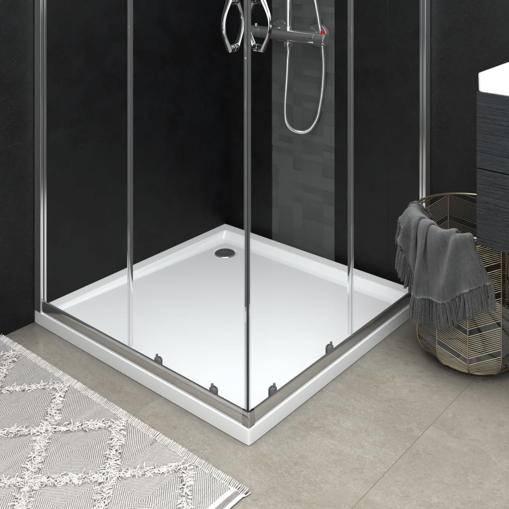 Plato de ducha cuadrado de ABS blanco 80x80 cm | Leroy Merlin