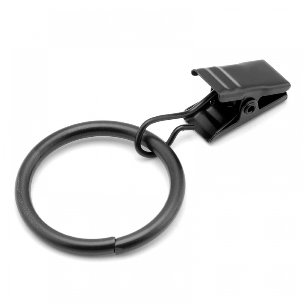 Kit d'anneaux pour rideaux 20 Noirs, Crochets pour rideau de douche ...