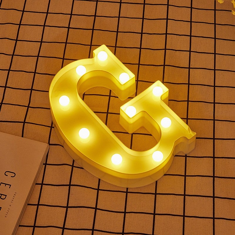 Letra LED "G" Iluminada con Luz Blanca Cálida, Altura 22cm ...