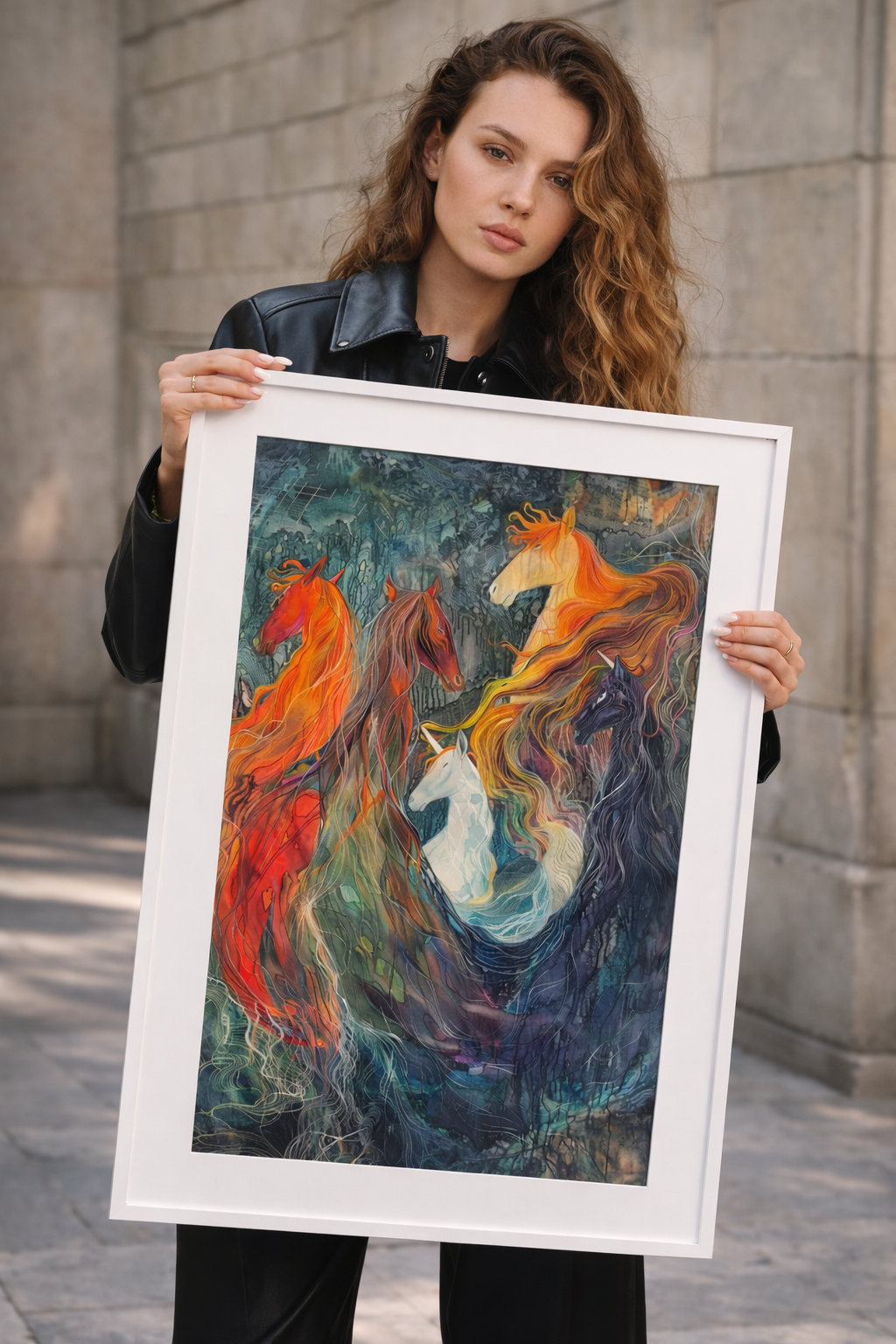 Estampe à encadrer, 70 x 100 cm. POLARTE-E « Renaissance des rêves ...