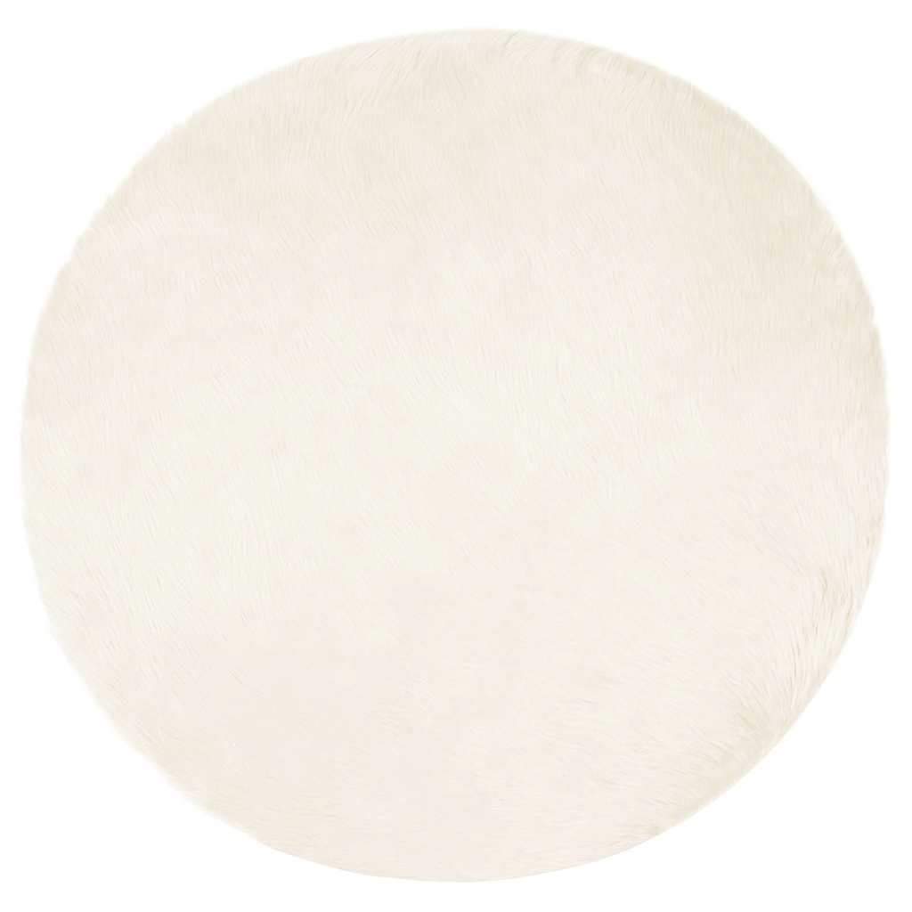 Tapis en Peau de Mouton Synthétique Blanc 160 x 160 cm | Leroy Merlin