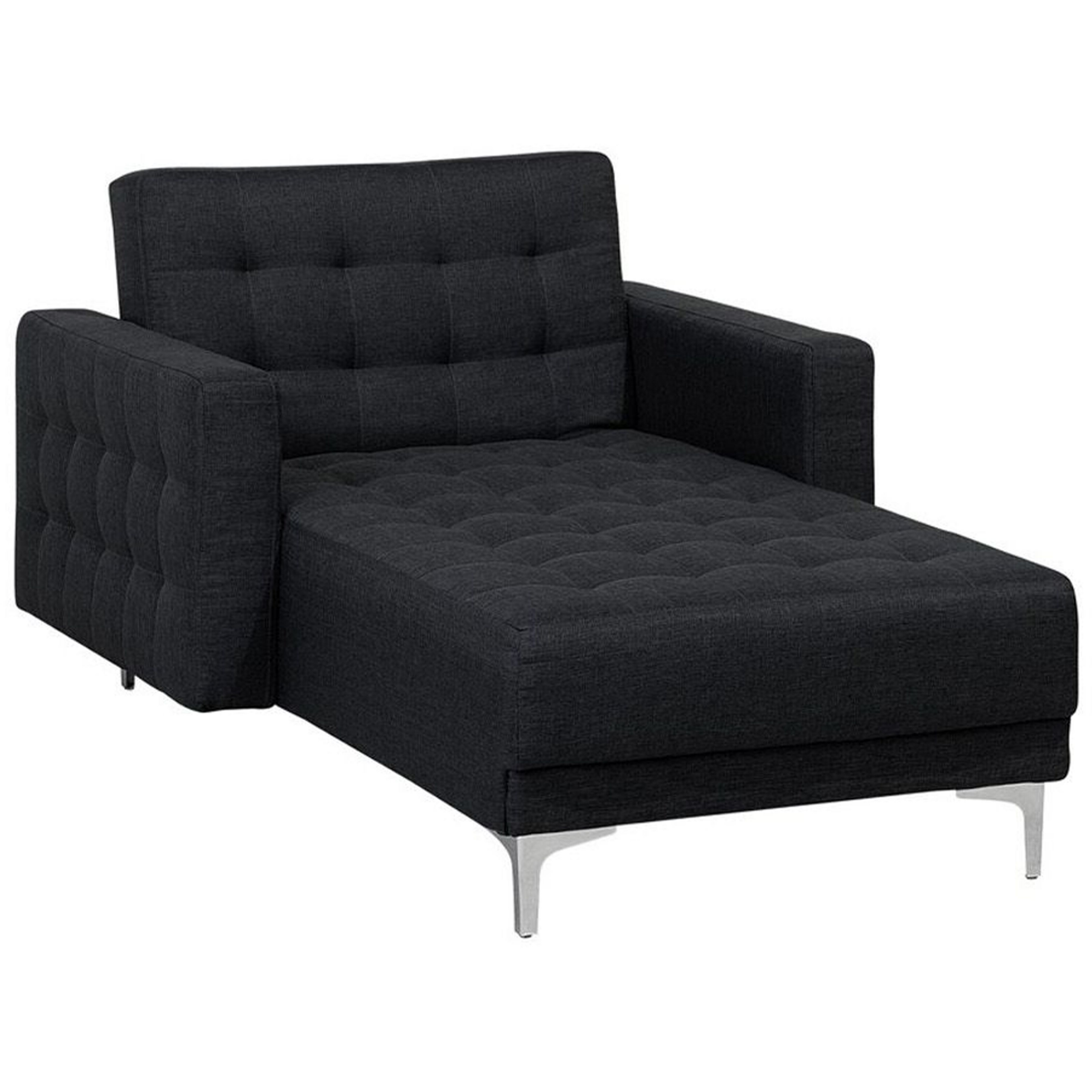 Méridienne en tissu gris graphite ABERDEEN | Leroy Merlin