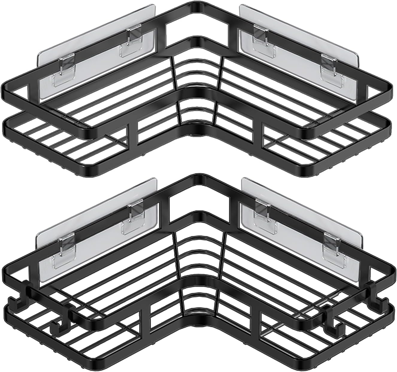 Etagere Douche Sans Percage d'angle, 2 Pièces Etagere Rangement Salle ...