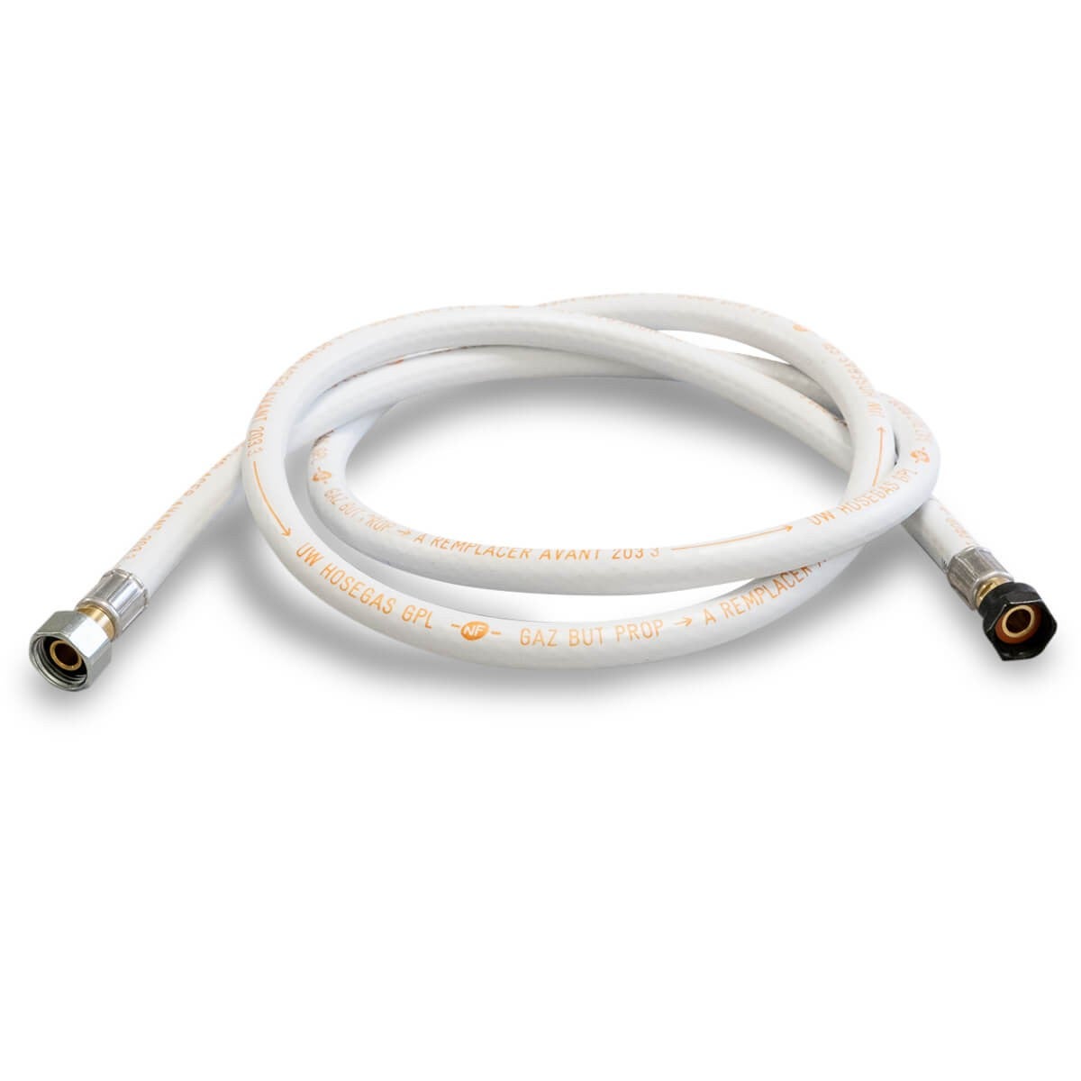 Tuyau gaz butane/propane Souple 2.00 m raccords à visser 20/150 et G1/2 ...