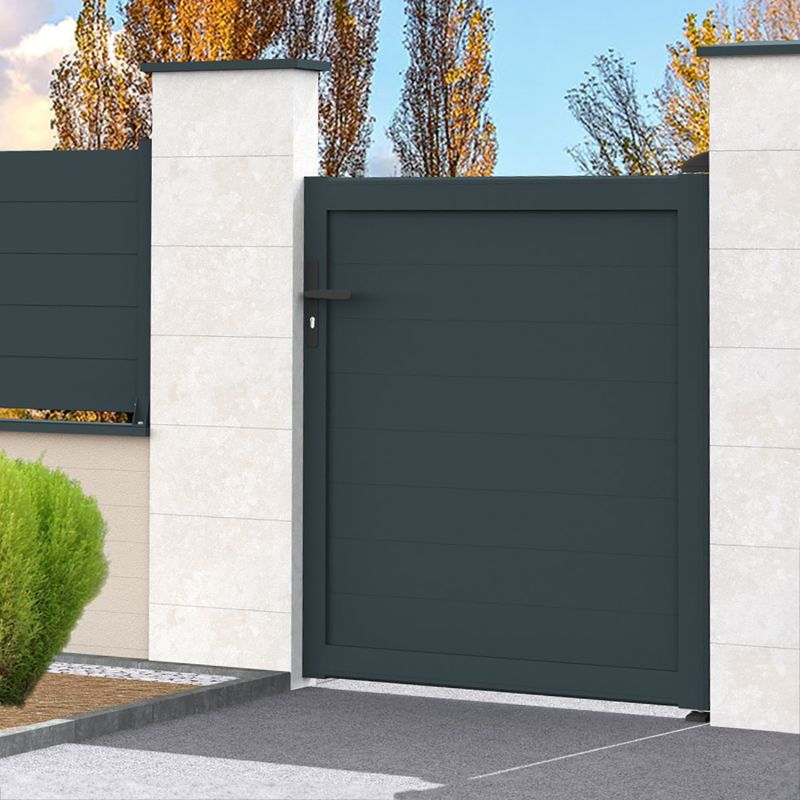 Portillon plein en kit (Ral7016 - Gris Anthracite - Longueur 1000 x ...