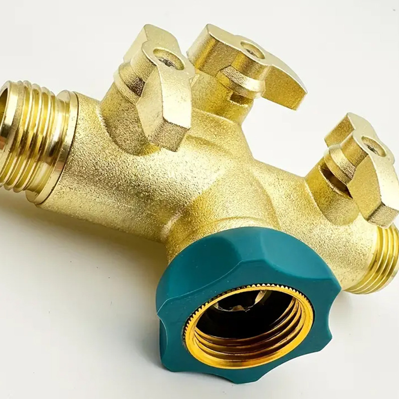 Robinet distributeur à trois voies en laiton, 3/4 pouce, norme américaine, avec inverseur et ...