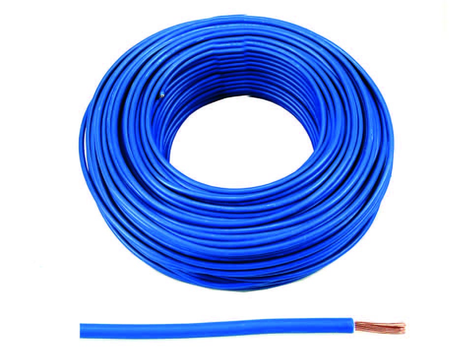 CÂBLE ÉLECTRIQUE MONOFIL FS17 CUIVRE/PVC BLEU N°XMMQ 1X1,5 CF=MT 100 ...