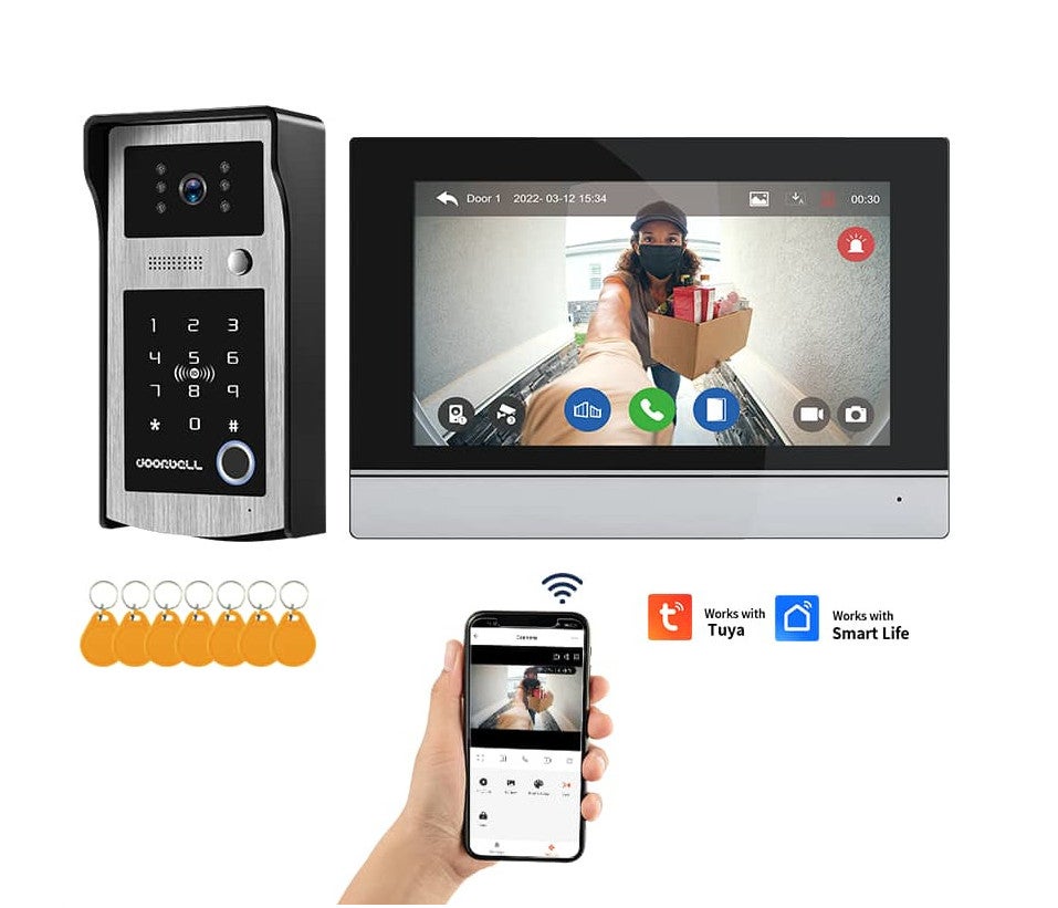 Visiophone antivandale connectée avec digicode et badges | Leroy Merlin