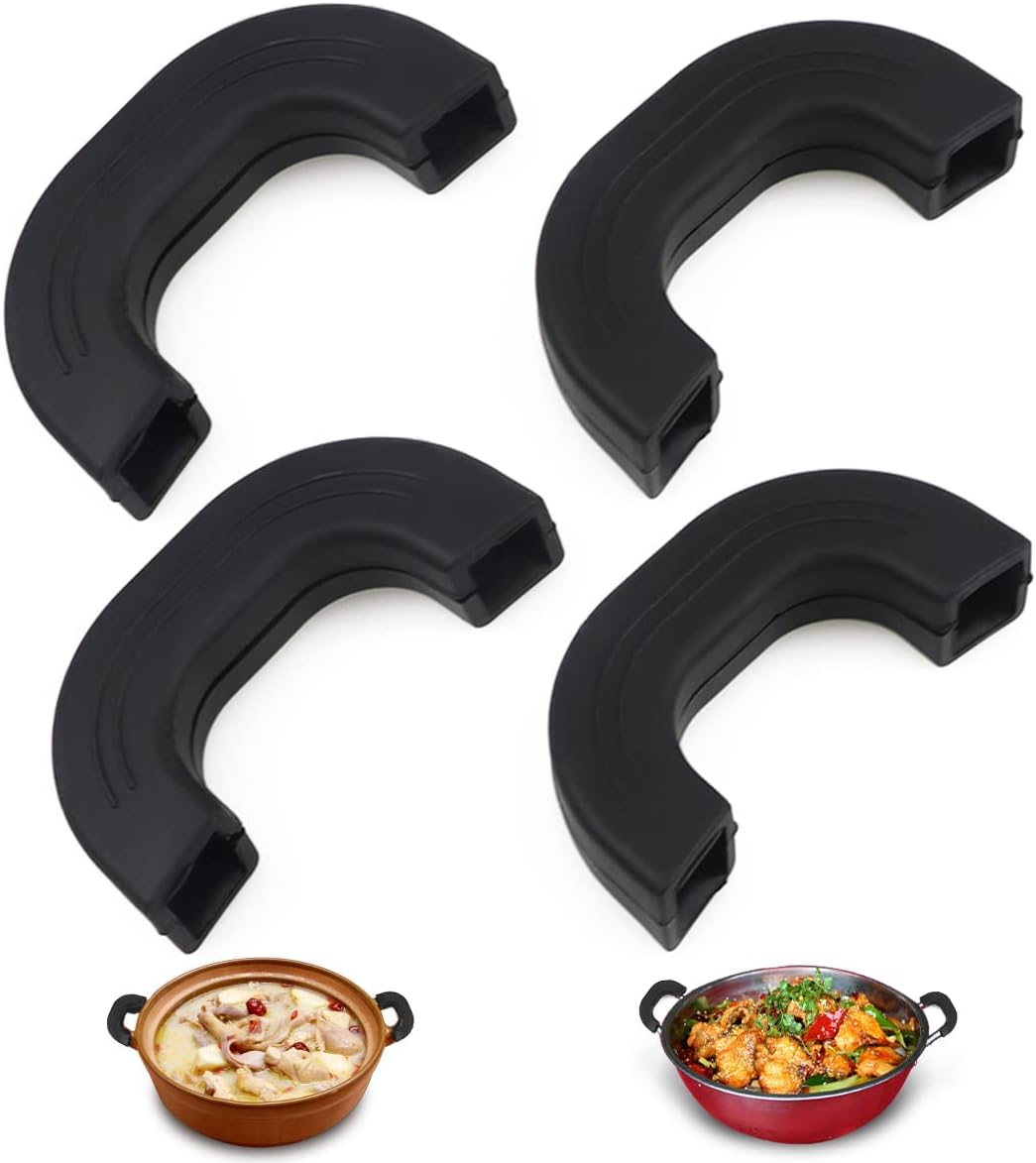 Juego de 4 fundas de silicona para sartenes: antideslizantes ...