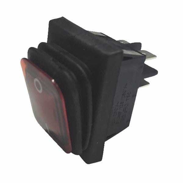 Interruttore a soffietto luminoso rosso 16a - DIFF- DIFF - 150647 ...