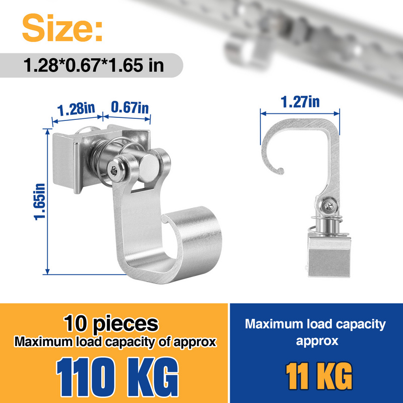 20x Single Fitting avec crochet pour rail Airlin Ferrure d'extrémité ...