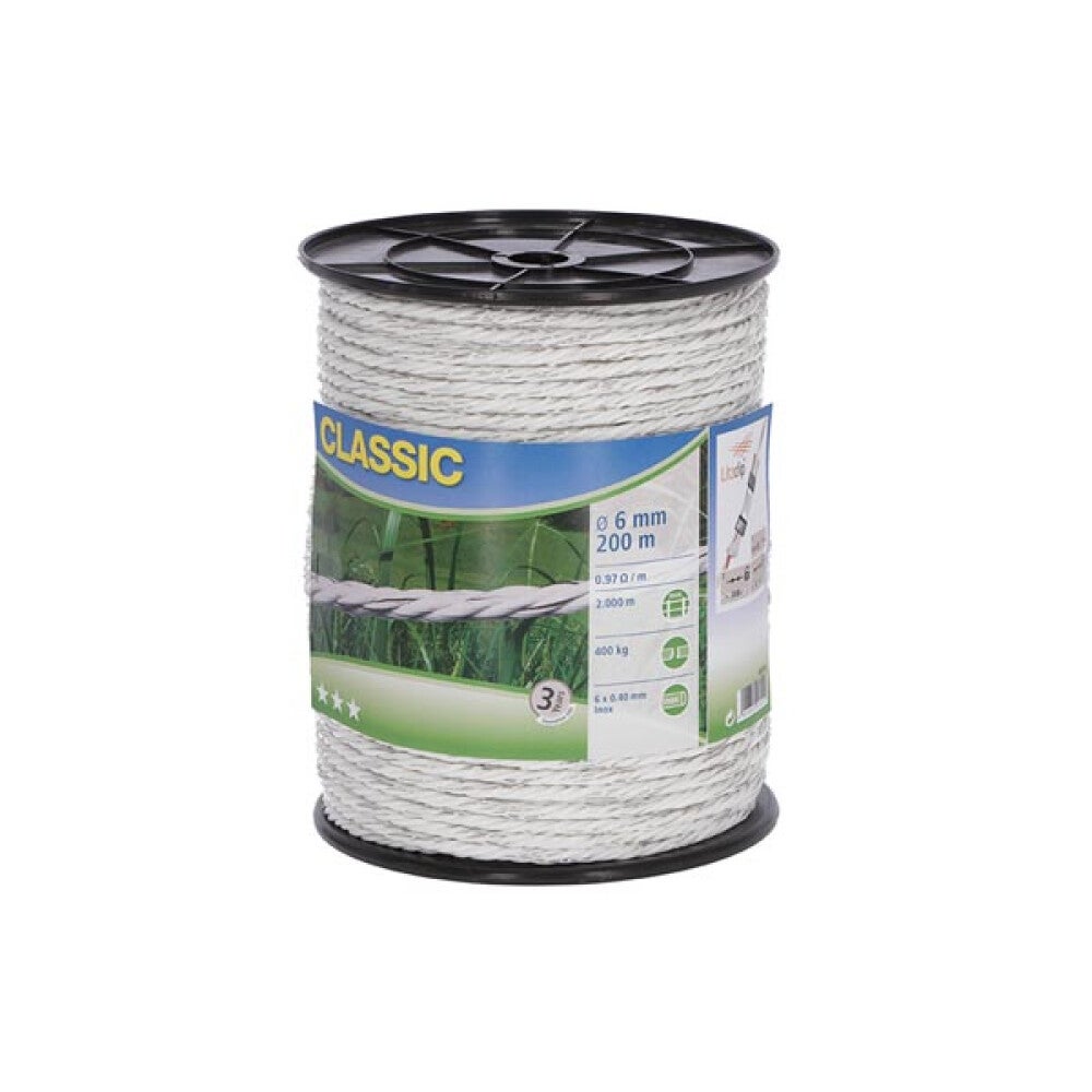 Cordelette Classic 6mm,200m blanc, 6x0,40 inox | Leroy Merlin