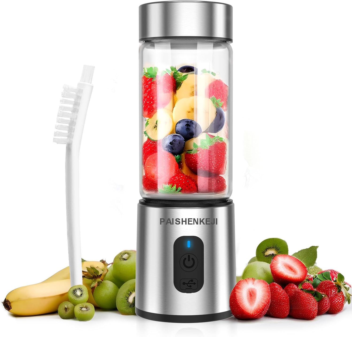 Mini Blender Portable USB 400ml – Mixeur Smoothie avec 6 Lames Inox ...