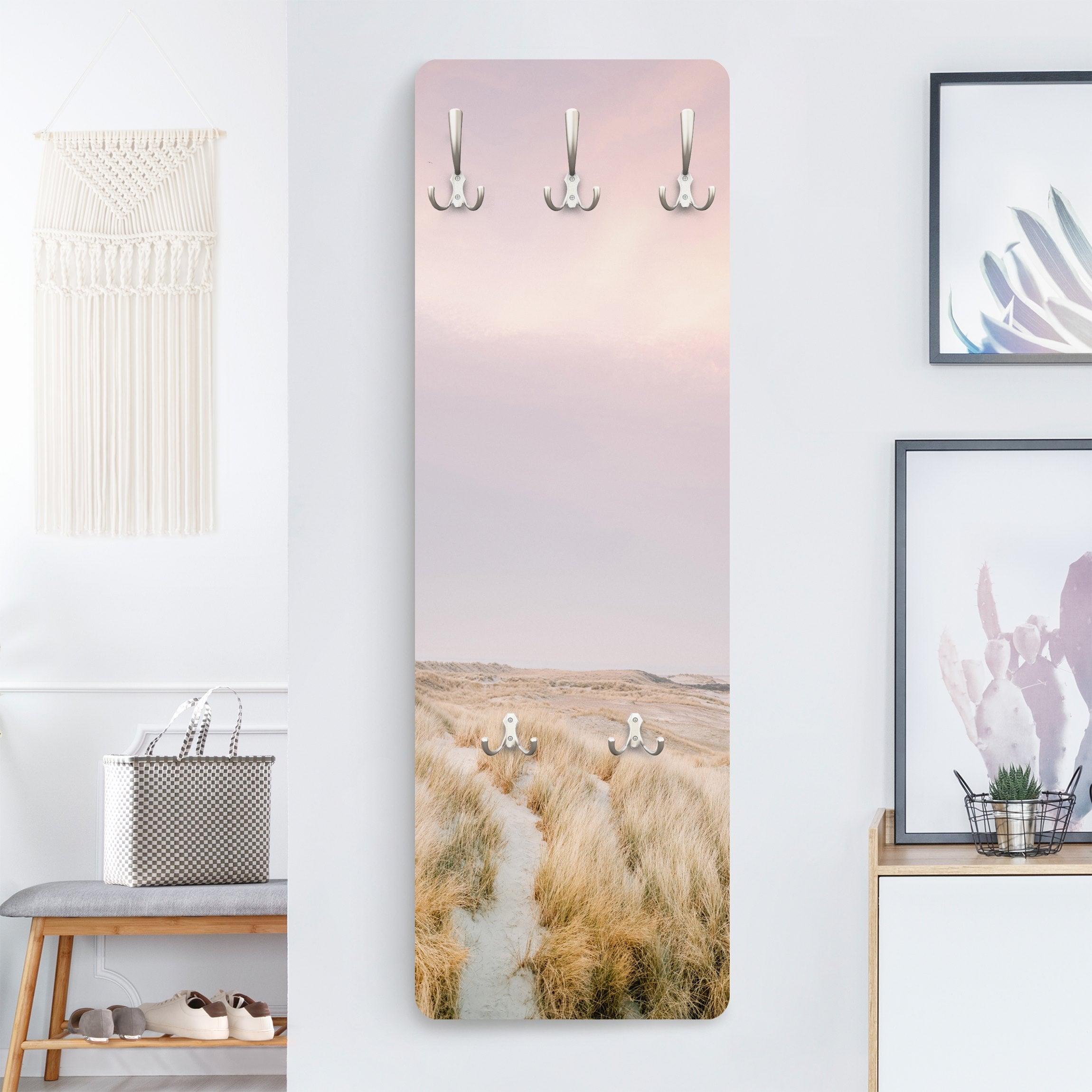 Perchero de pared motivo percha de pared madera perchero recibidor rosa ...