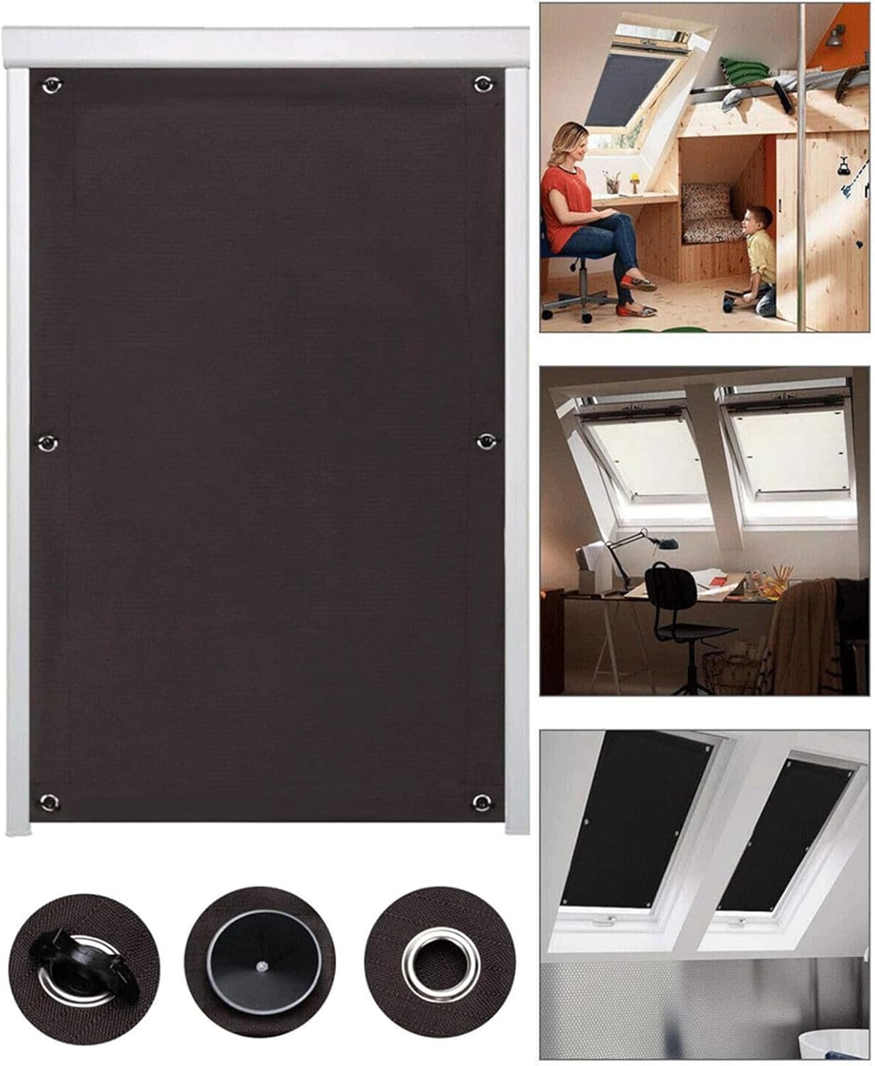 Cortina aislante con ventosa para ventanas de tejado con reflector ...