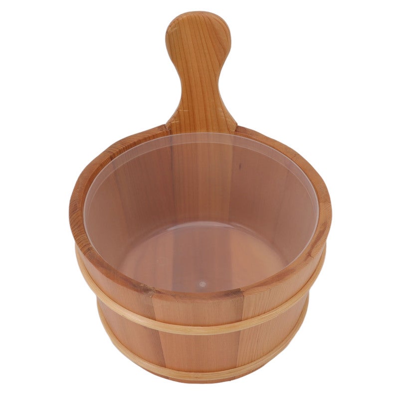 Juego de cubo y cucharón para sauna, baño de vapor, barril de madera ...