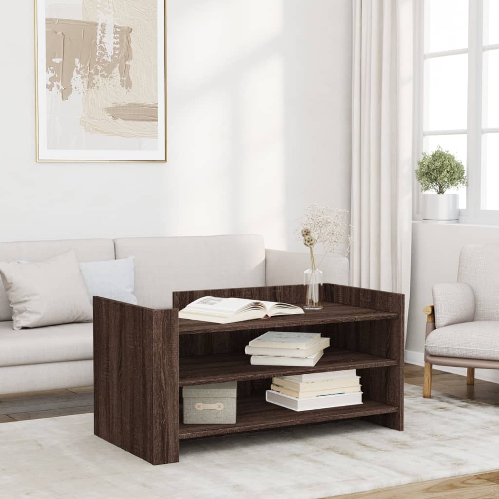 Table basse | Table d'appoint | Table de salon chêne marron 100x50x50 ...