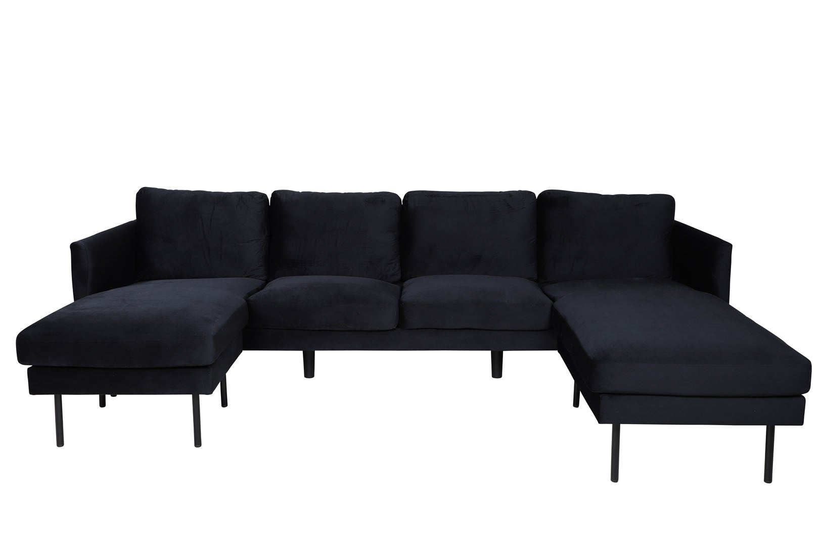 Zoom Sofa Usofa en velours, noir. | Leroy Merlin
