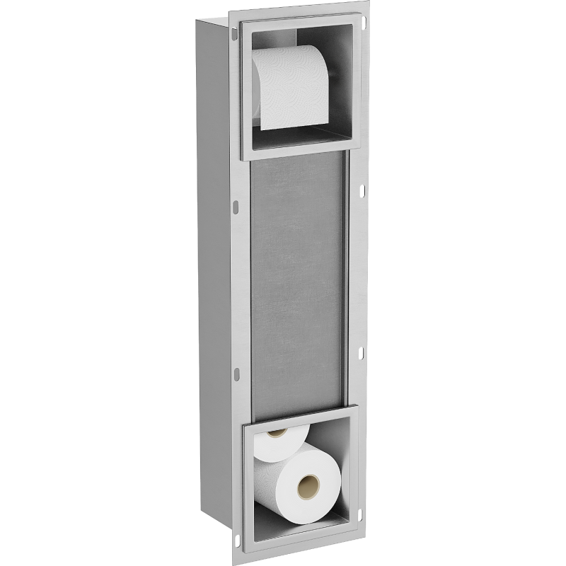 Mexen X-Wall-BP porte-papier toilette avec magasin, inox - 1914 | Leroy ...