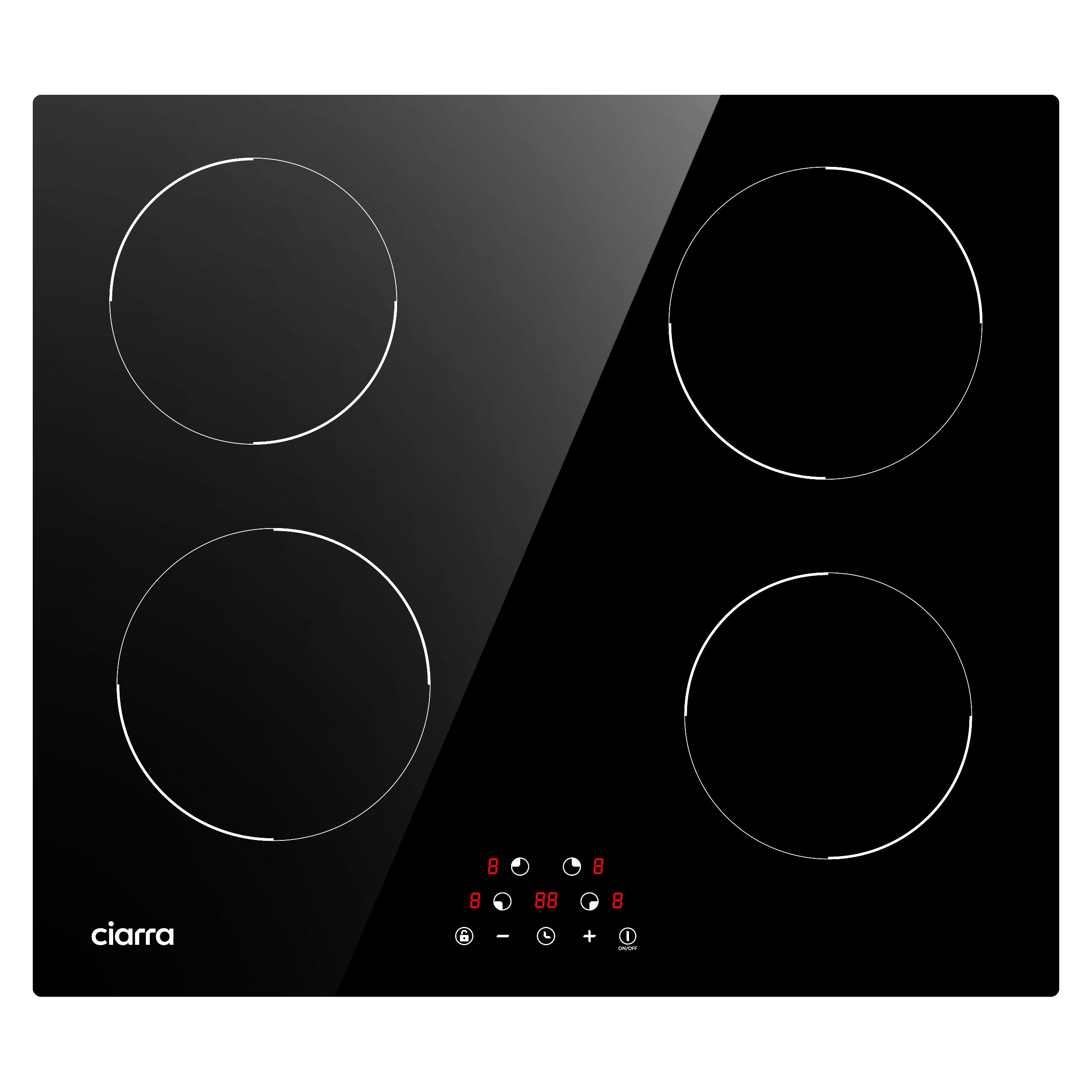 Plaque Induction 59cm 6000W Minuterie Touche Tactile CIARRA Table de ...