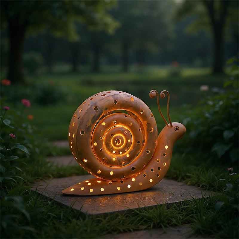 Photophore escargot rouille 33x9x23cm | Leroy Merlin