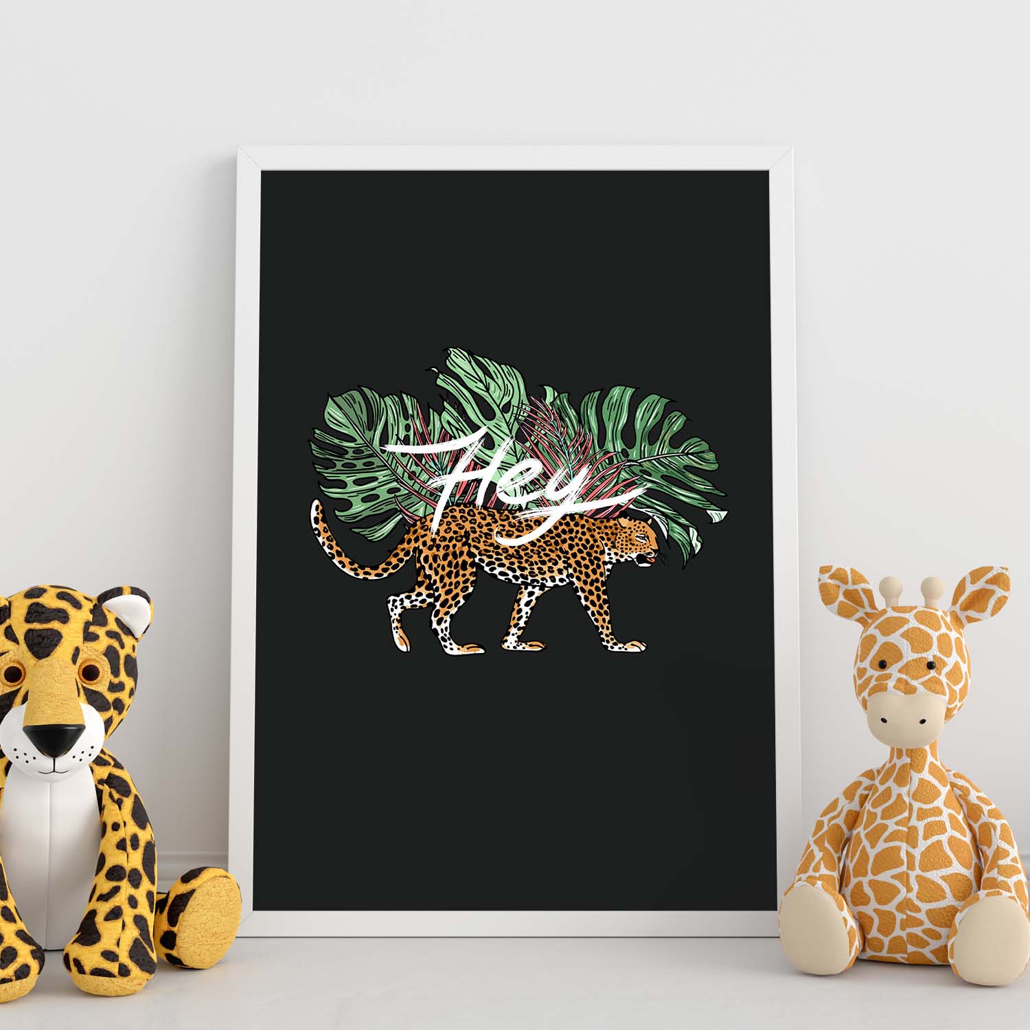 Posters Con Mensajes Felices Ilustrados. Lamina De Decoracion 'hey' Con ...
