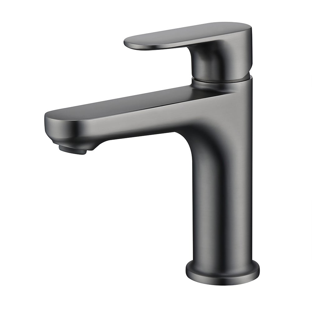 Robinet de lavabo gris canon, mitigeur salle de bain moderne en zinc ...