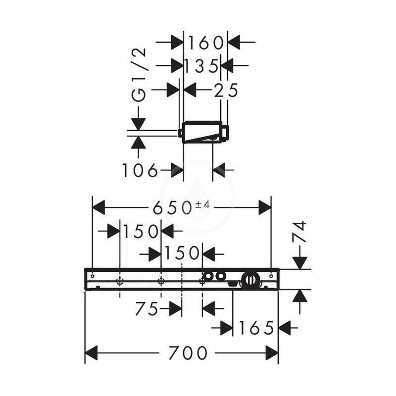 Hansgrohe ShowerTablet Select 700 Thermostatique douche avec 2 sorties ...
