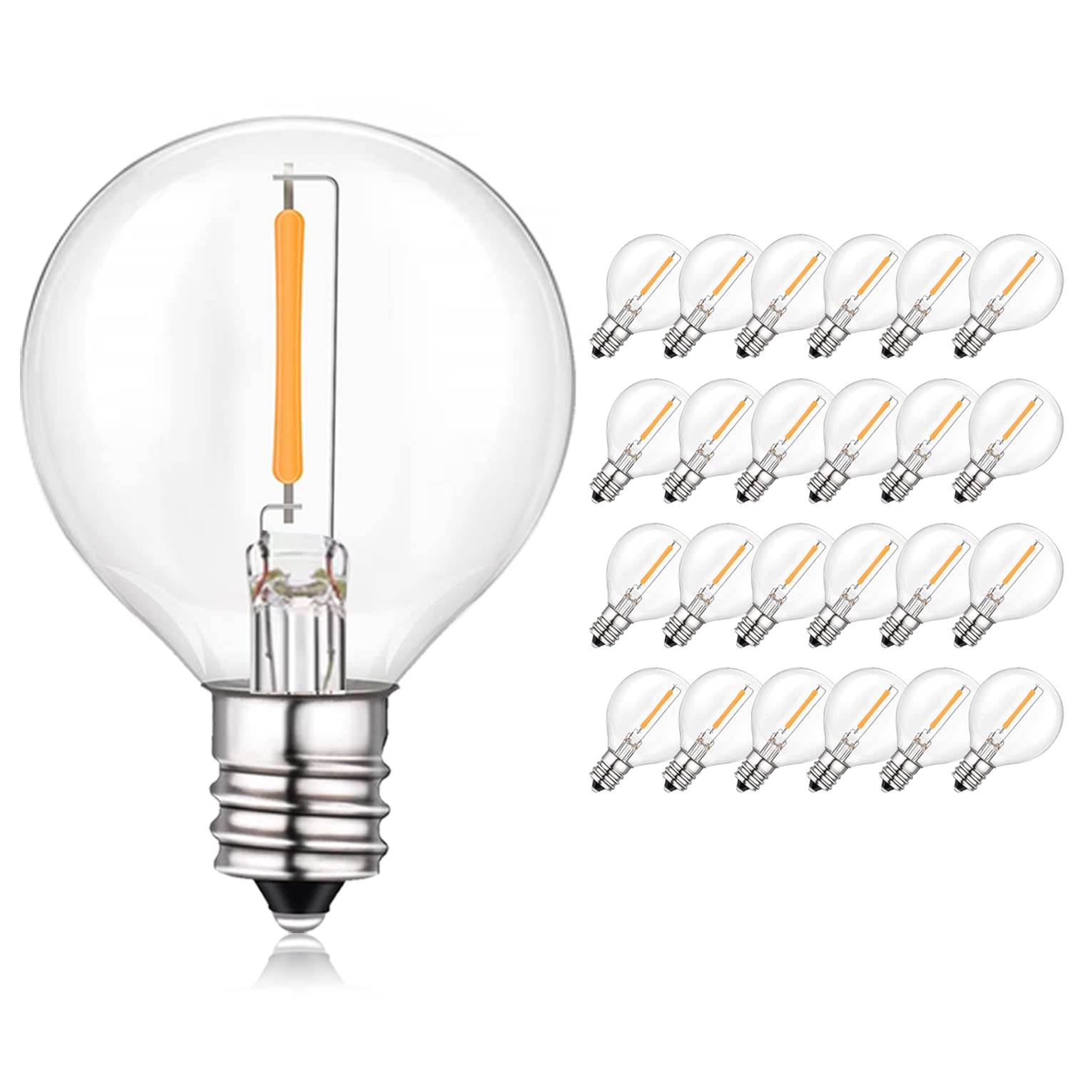 Ampoule LED douille E12, pack de 25,ampoules de rechange G40,100 lM ...
