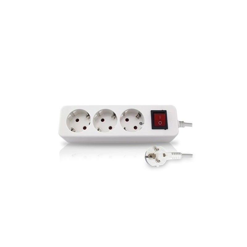 Base múltiple 3 enchufes con interruptor 1.5m cable GSC 0800211 | Leroy ...