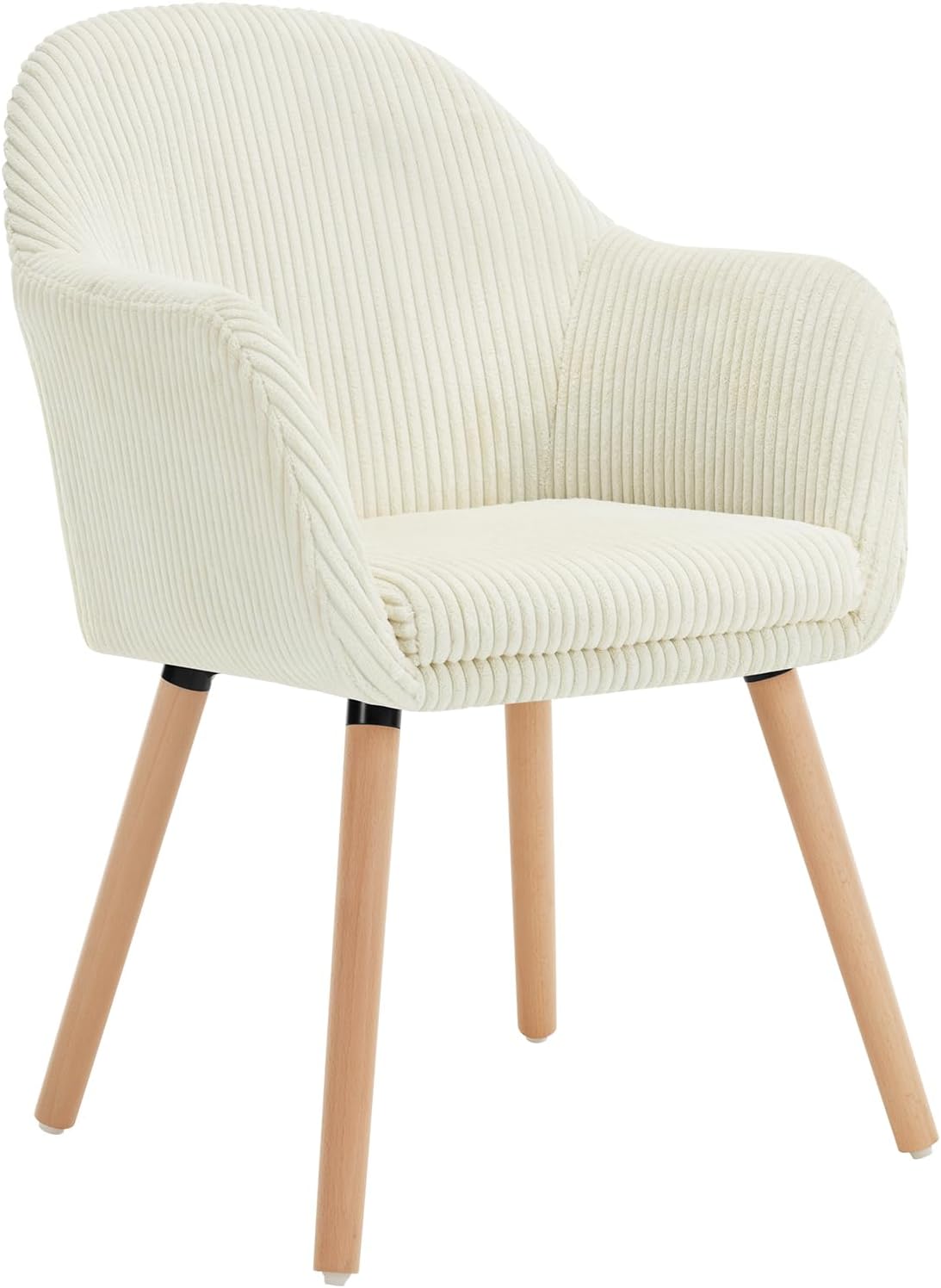 Chaise de Salle à Manger en Velours Côtelé + Bois Massif, Chaise de ...