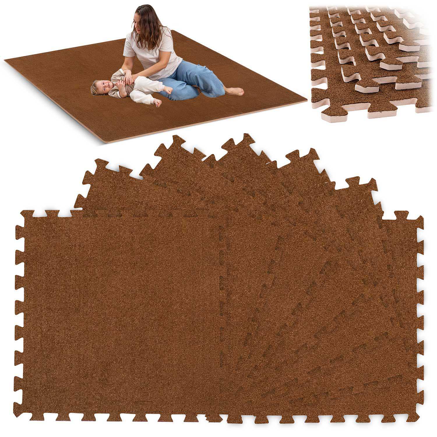 Tapis puzzle en mousse 180 x 120 cm Massido 6 pcs | Leroy Merlin