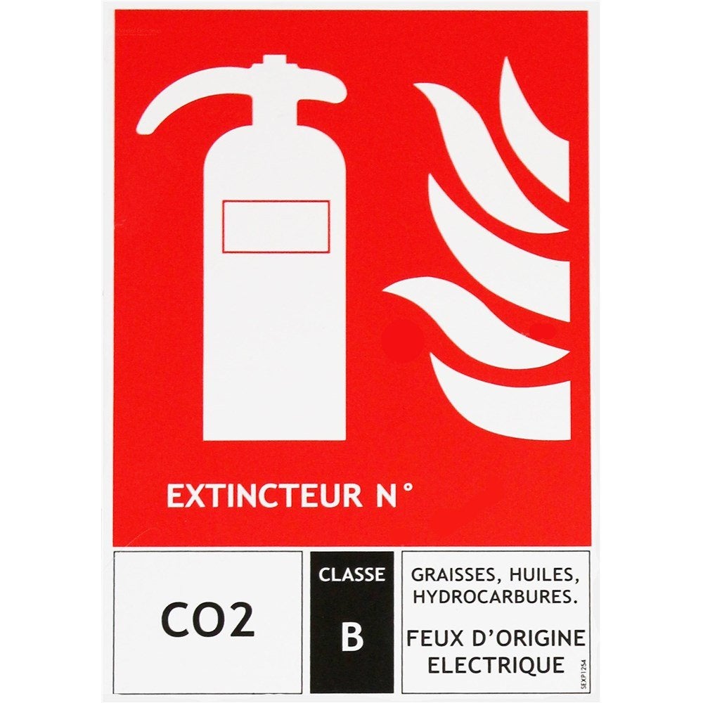 Panneau pictogramme extincteur CO2 125 X 190 / Marque : Mondial ...