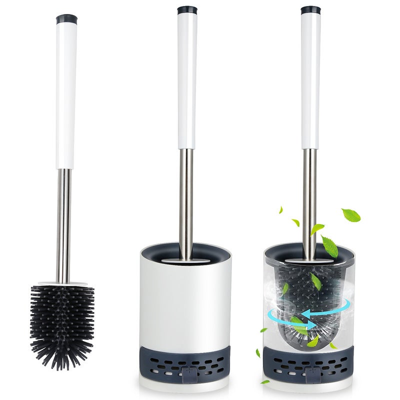 Escobilla de baño de silicona 2 en 1 soporte higiénico escobilla de ... Escobilla de baño de silicona 2 en 1 soporte higiénico escobilla de ...