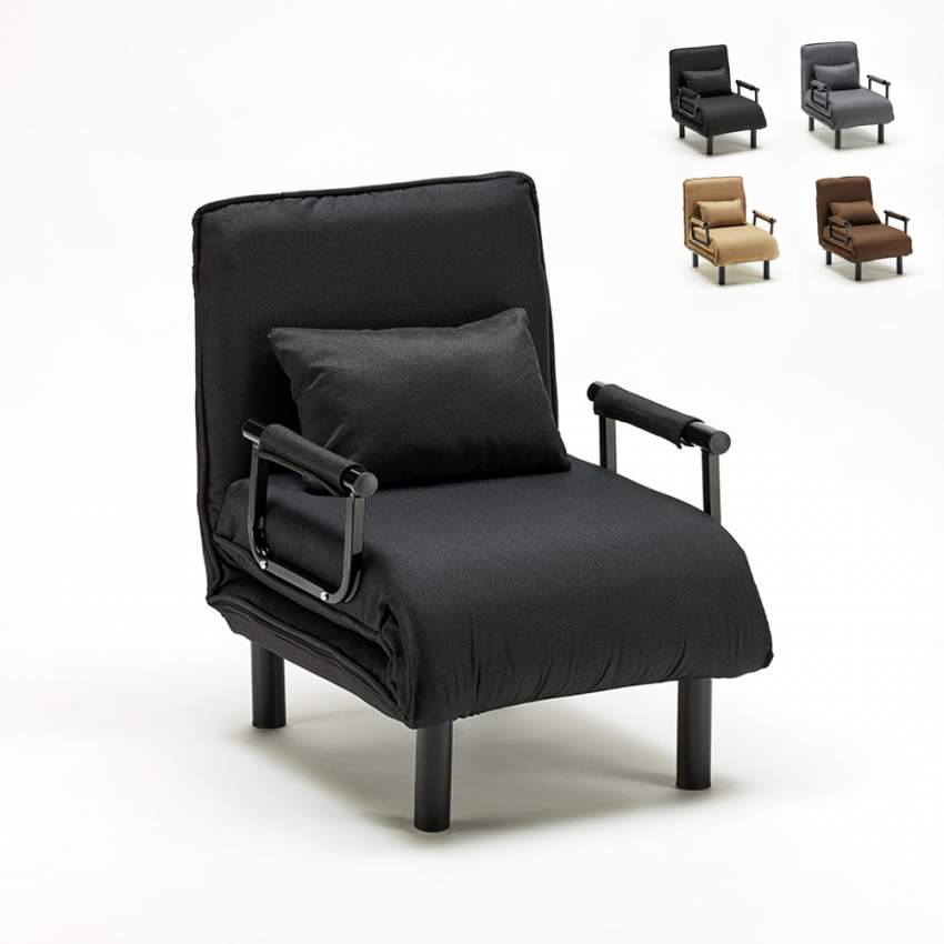 Fauteuil convertible 1 place chauffeuse en tissu Deborah | Leroy Merlin