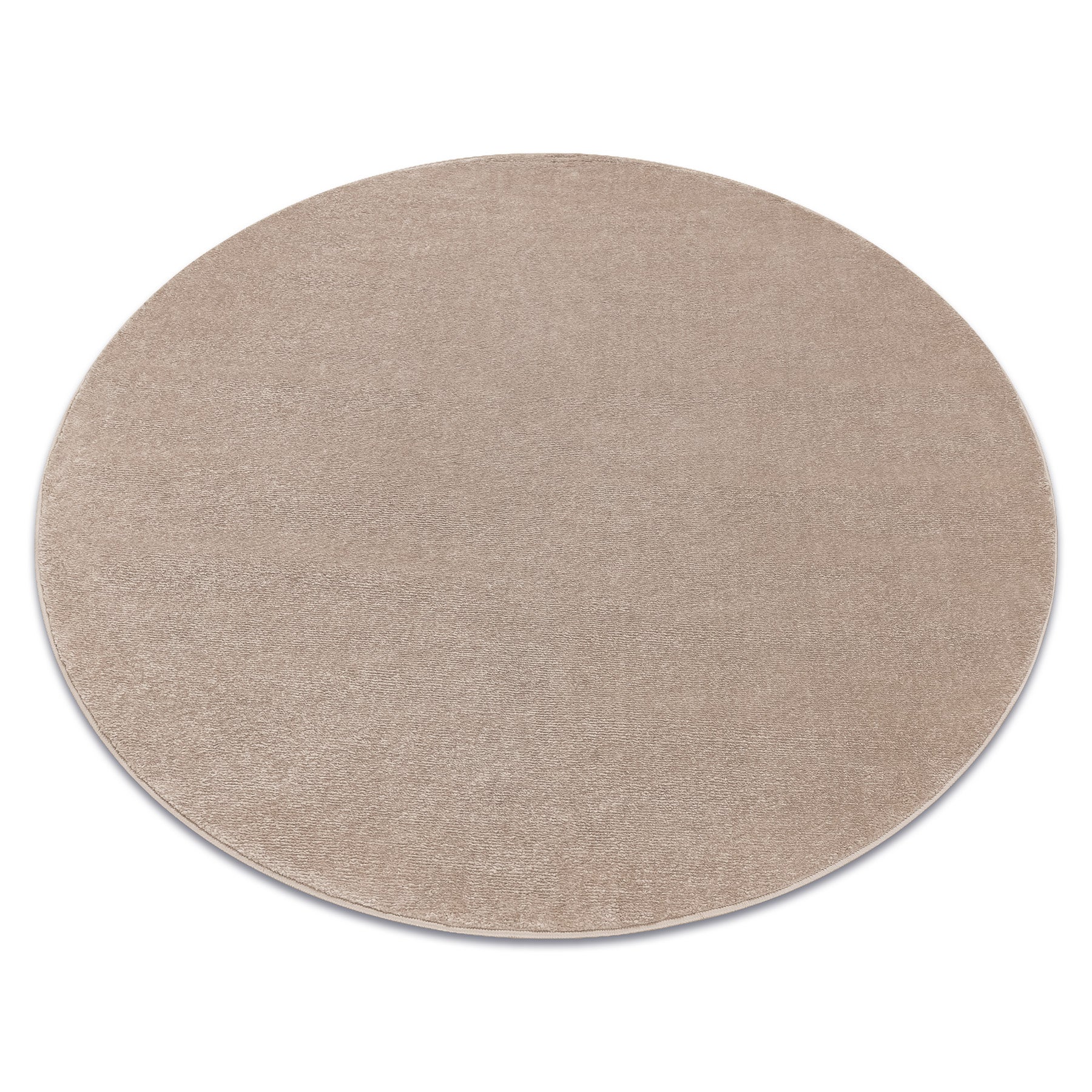 Alfombra SOFTY circulo llanura color sólido beige circulo 200 cm ...