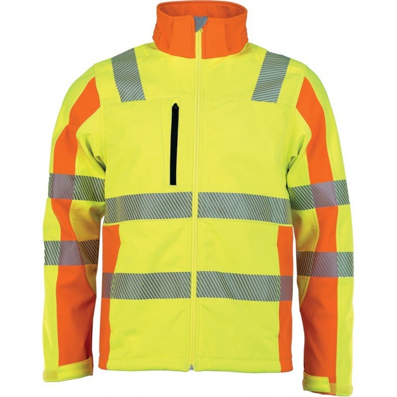 Veste softshell Haute visibilité PREVENT jaune Taille 3XL | Leroy Merlin