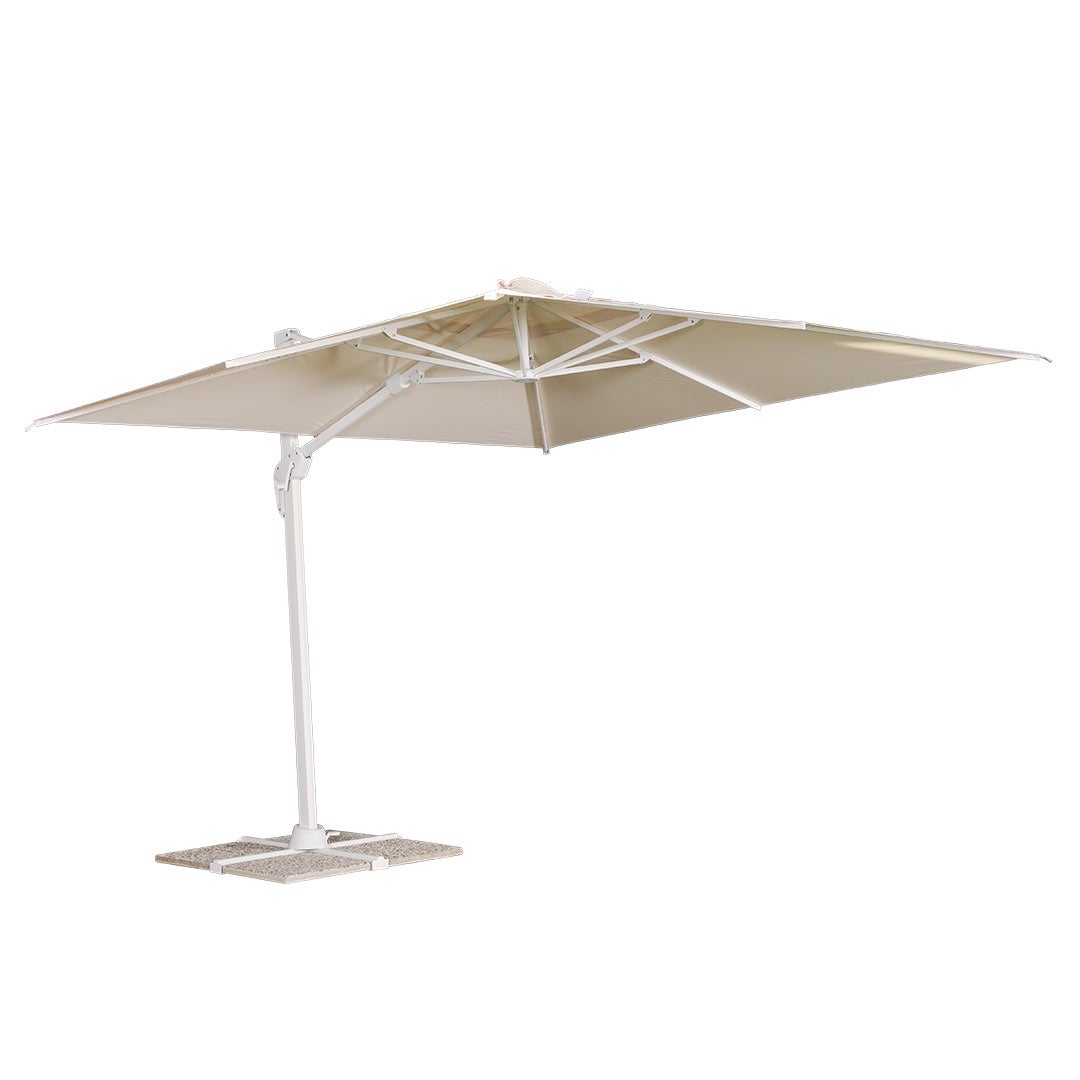 BLUES - Parasol de Jardín Excentrico 3x3 Orientable a 360°- Estructura ...