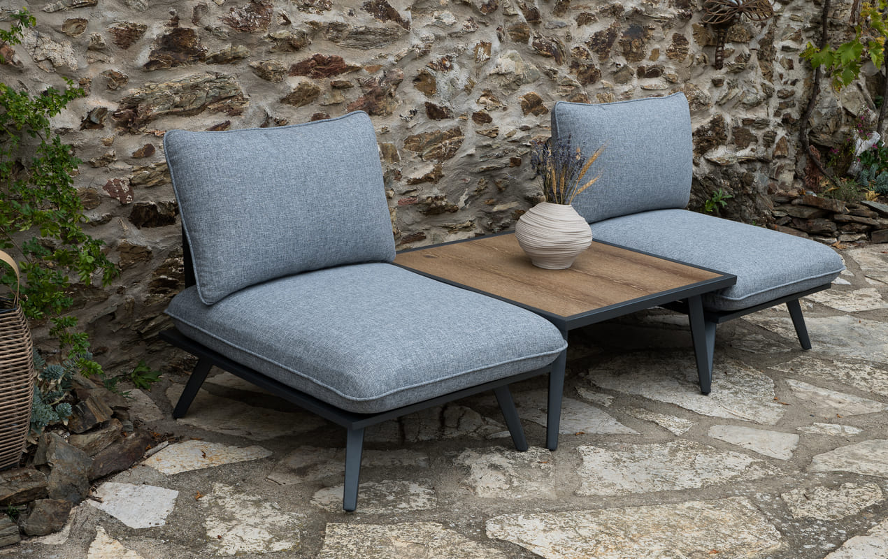 Salon de jardin modulable Antao S 2 places gris Creador® | Leroy Merlin