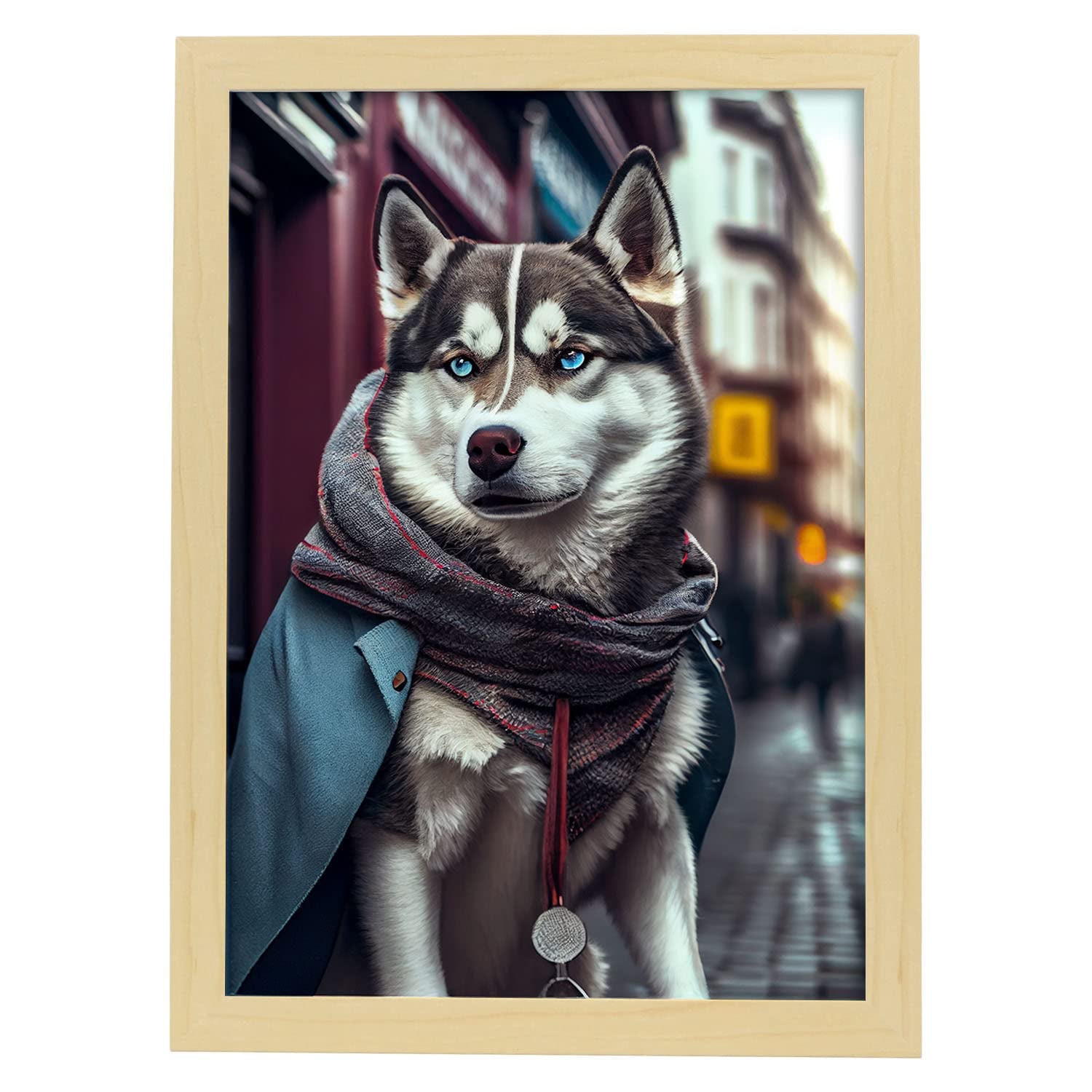 Nacnic Affiche Du Husky Sibérien En Style Photographie Illustrations ...