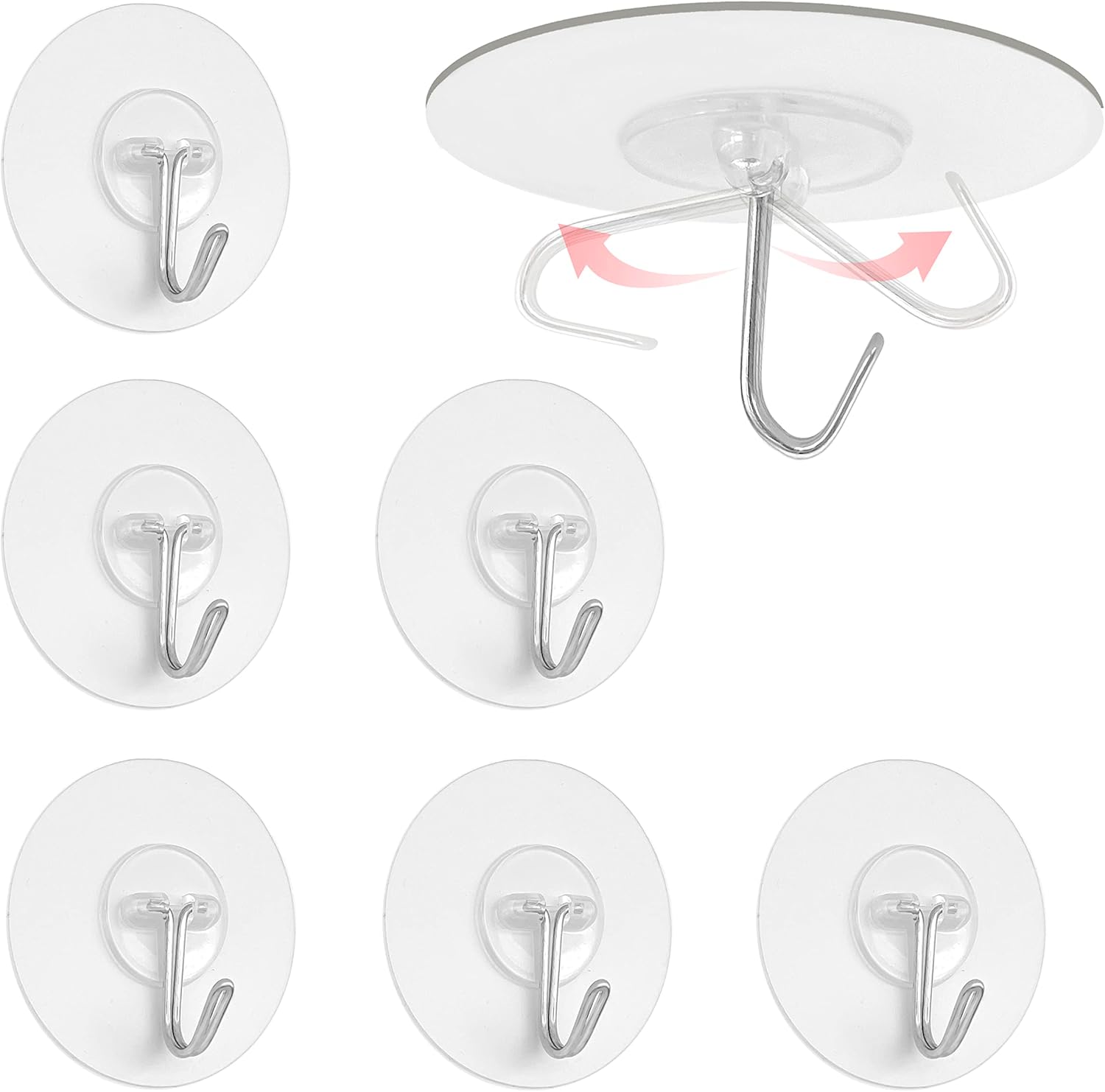 Gancho de pared adhesivo de 6 piezas, ganchos adhesivos, gancho de ...